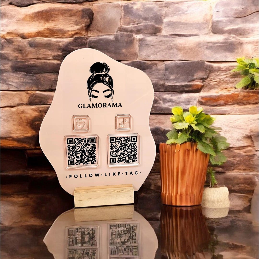 Mini QR Code Sign | Multi QR Code Business Social Media Sign | Payment ...