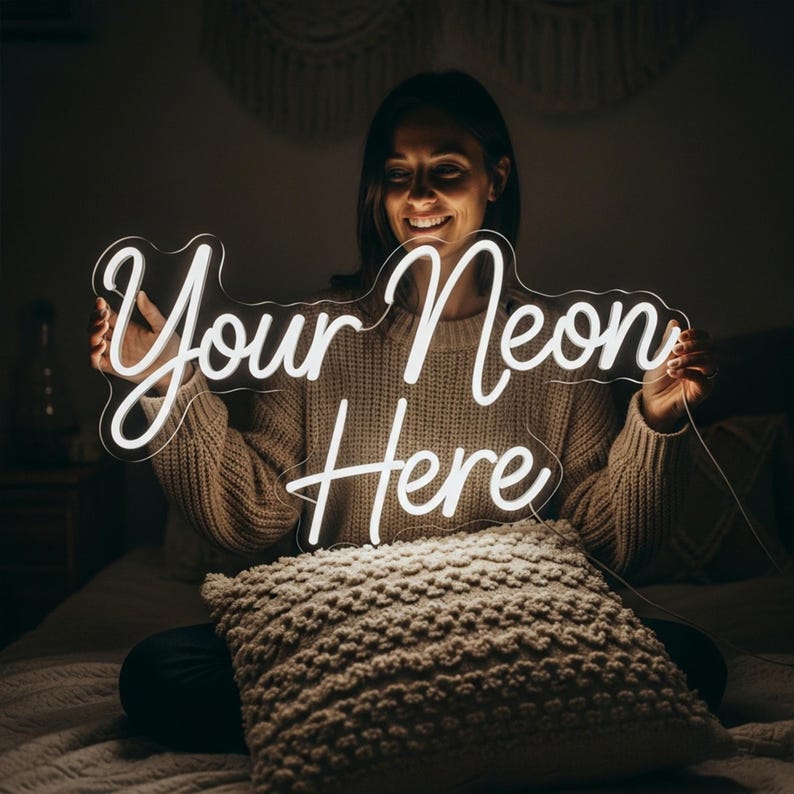Custom LED Neon Logo Sign: Personalized Business, Home Decor - Etsy