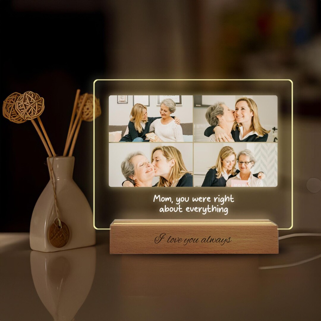 Custom Photo LED Night Light, Personalized Mom Gift - Etsy