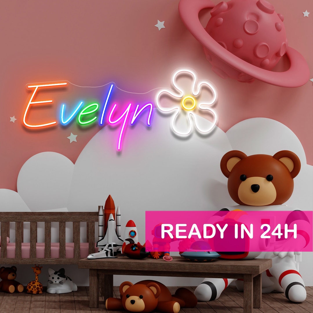 Custom Name Neon Sign for Kids, Neon Sign Bedroom Neon Sign Custom Neon ...