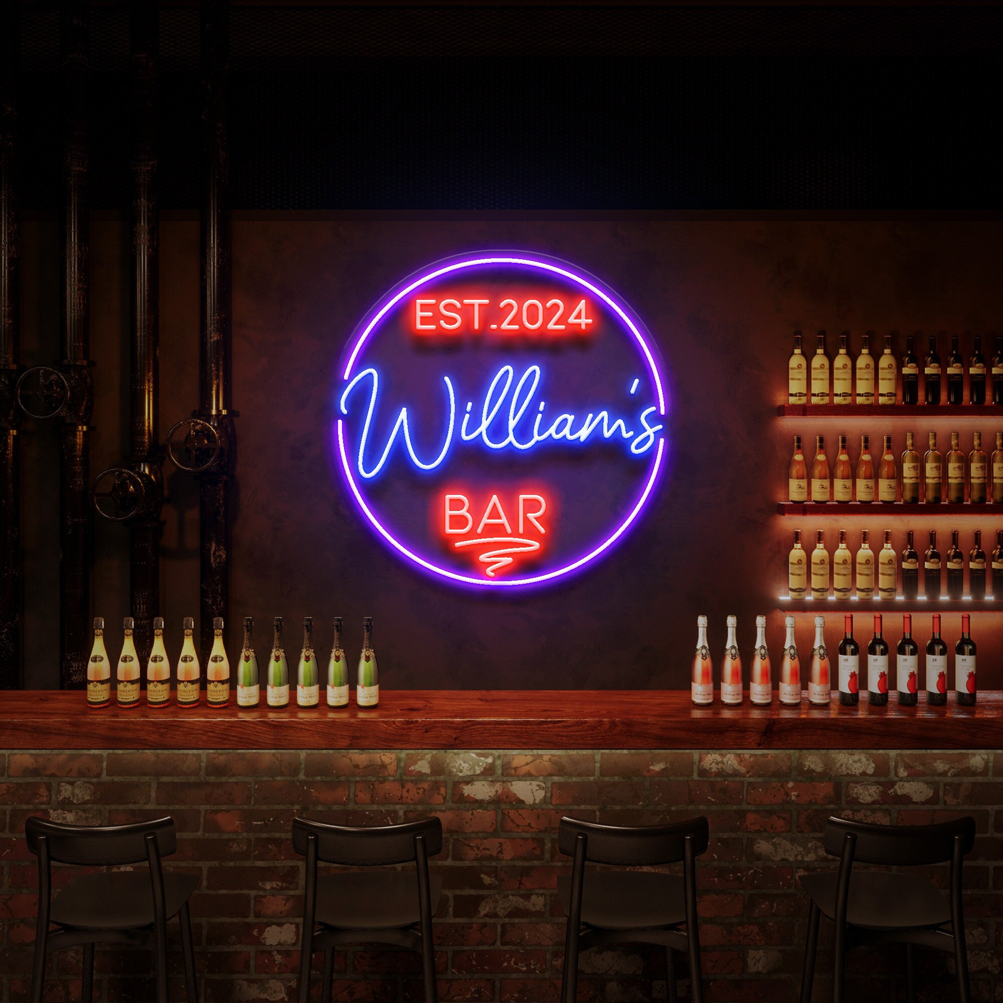 Neon Bar Sign Custom, Custom Neon Sign, Bar Neon Sign, Custom Bar Signs ...