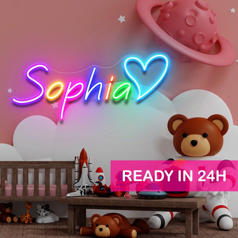 Custom Name Neon Sign for Kids, Neon Sign Bedroom Neon Sign Custom Neon ...