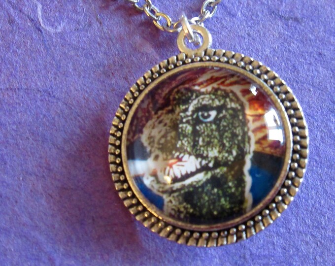 Classic Godzilla Profile Chromium Pendant Giant Monster Kaiju Geek ...