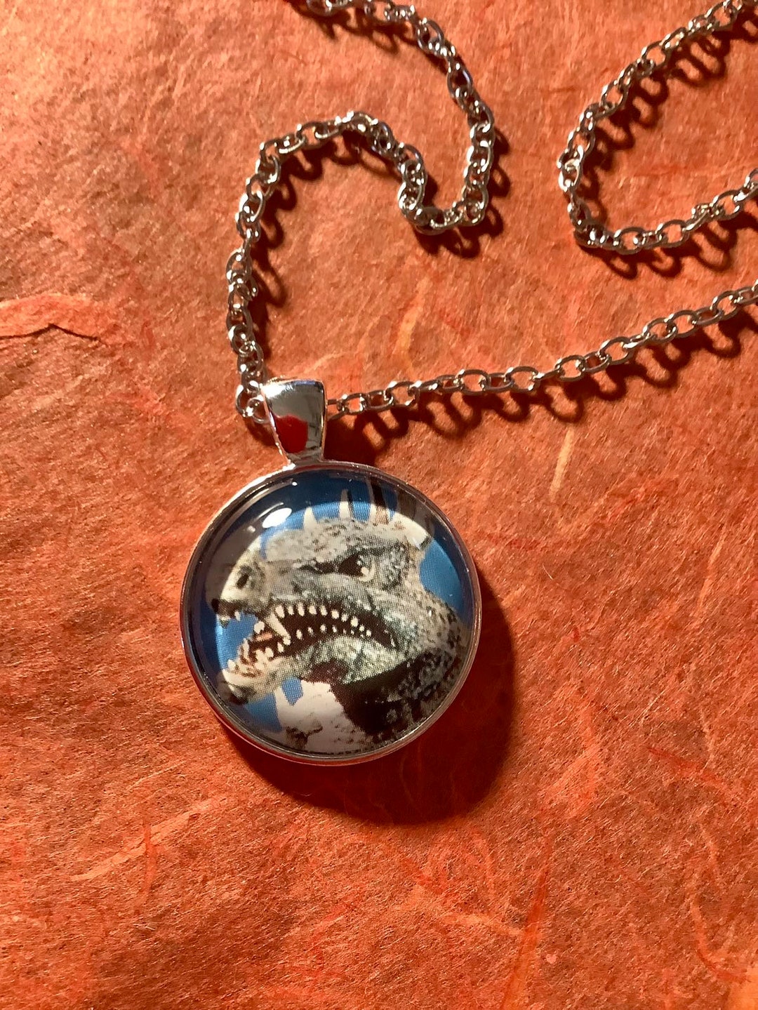 Anguirus Cabochon Pendant Giant Monster Godzilla Kaiju Necklace 24 Inch ...