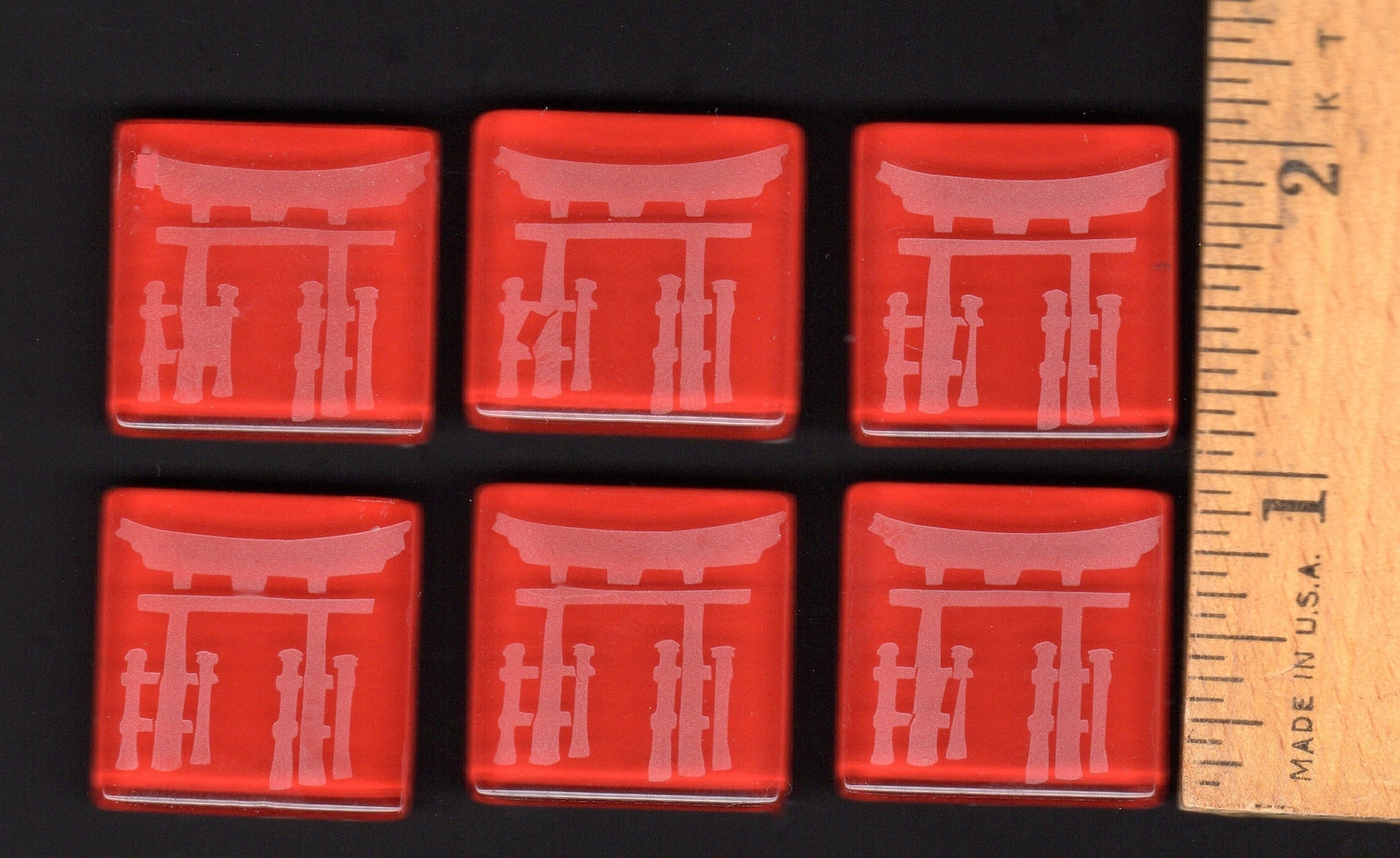Torii Shinto Japanese Gate Etched Mosaic Tile Set - Etsy