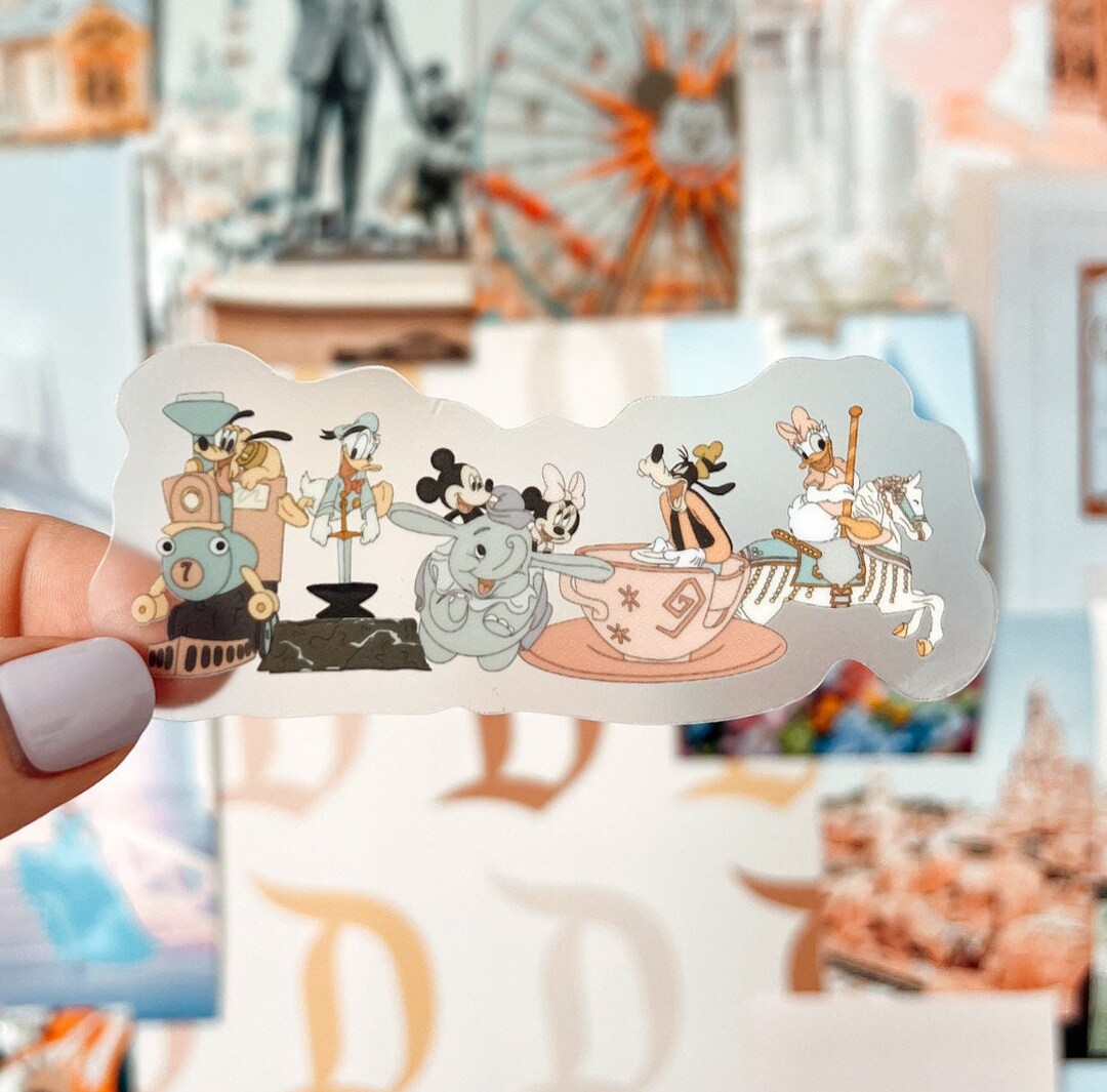 Mickey and Friends Fantasyland Transparent Sticker Mickey Mouse Sticker ...