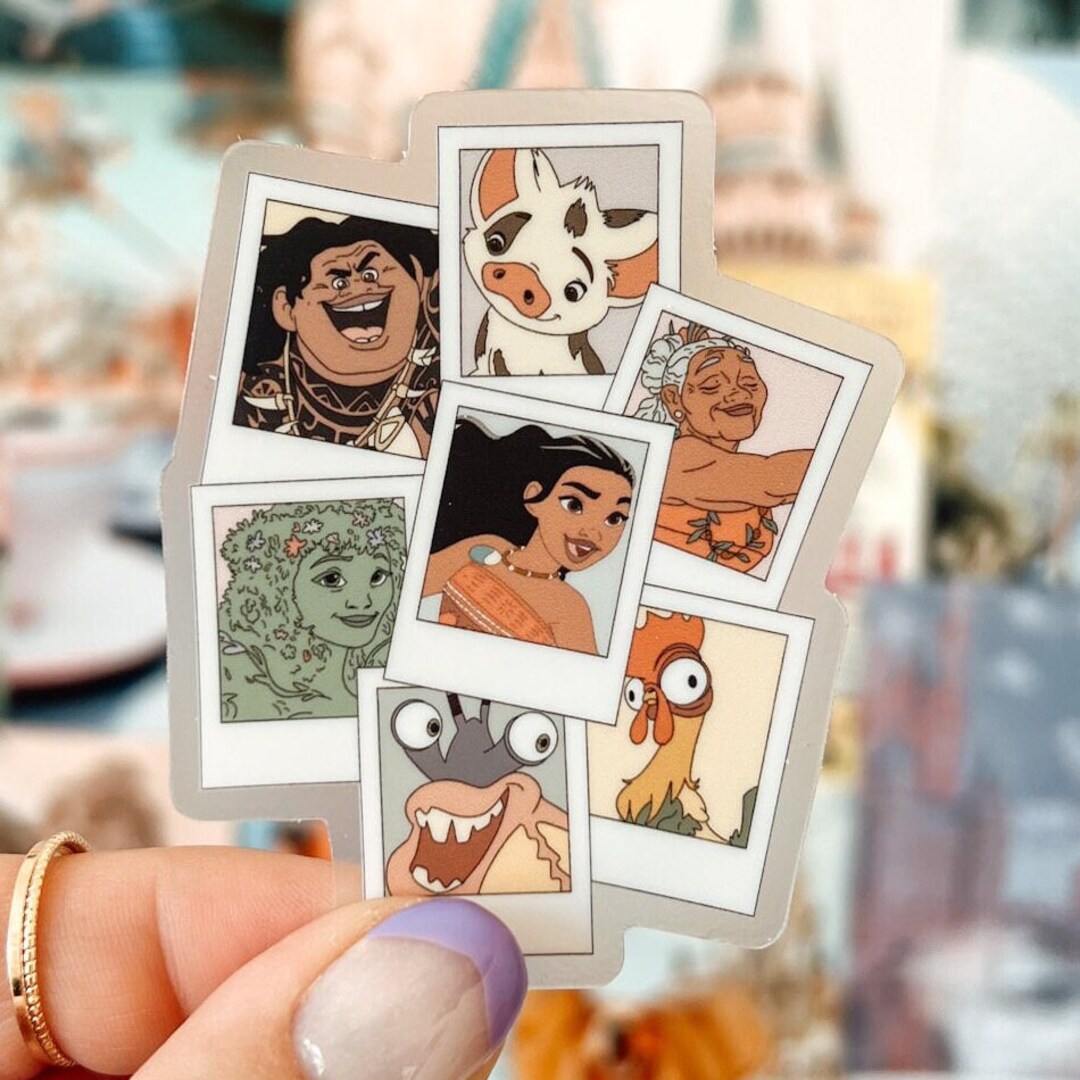 Moana Polaroid Transparent Sticker | Moana Sticker, Maui Sticker ...