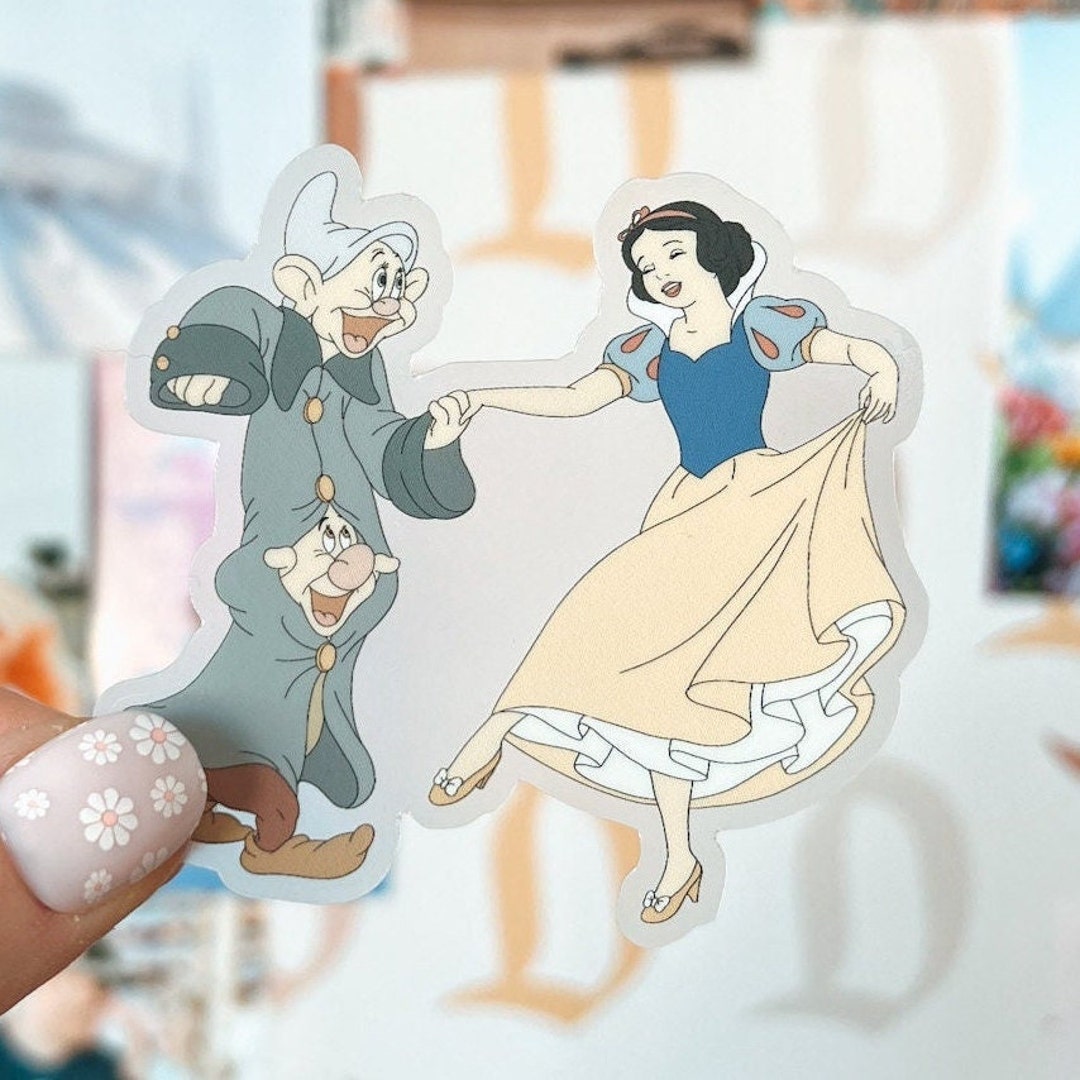 Snow White Yodel Dance Transparent Sticker Dopey, Grumpy, Snow White ...