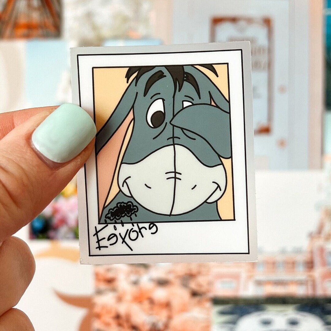 Eeyore Autograph Polaroid Transparent Sticker Winnie the Pooh, Eeyore ...