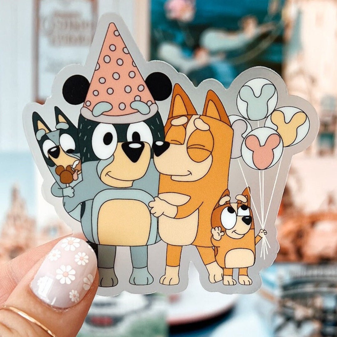 Bluey Family Trip Transparent Sticker Bluey, Coffee, Mama, Mama Sticker ...