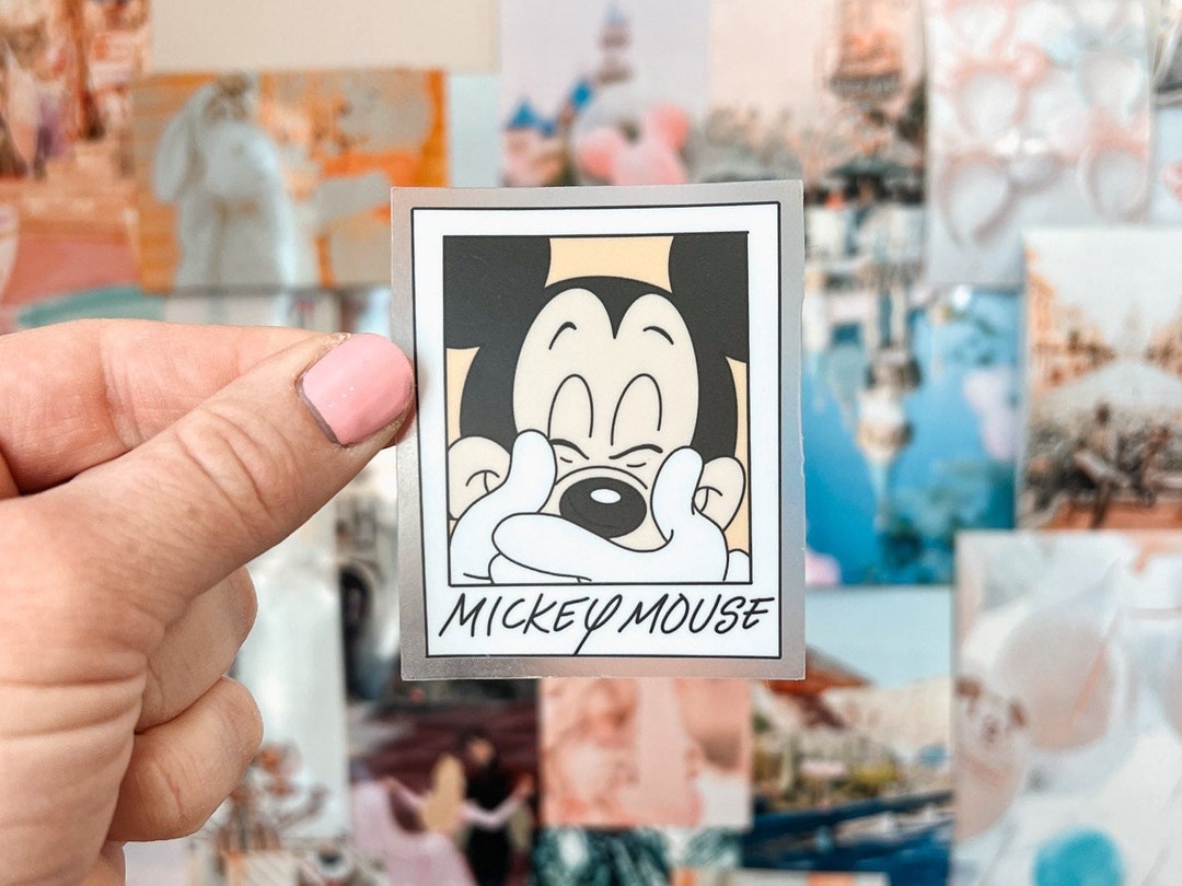 Mickey Autograph Polaroid Transparent Sticker Mickey Mouse, Minnie ...