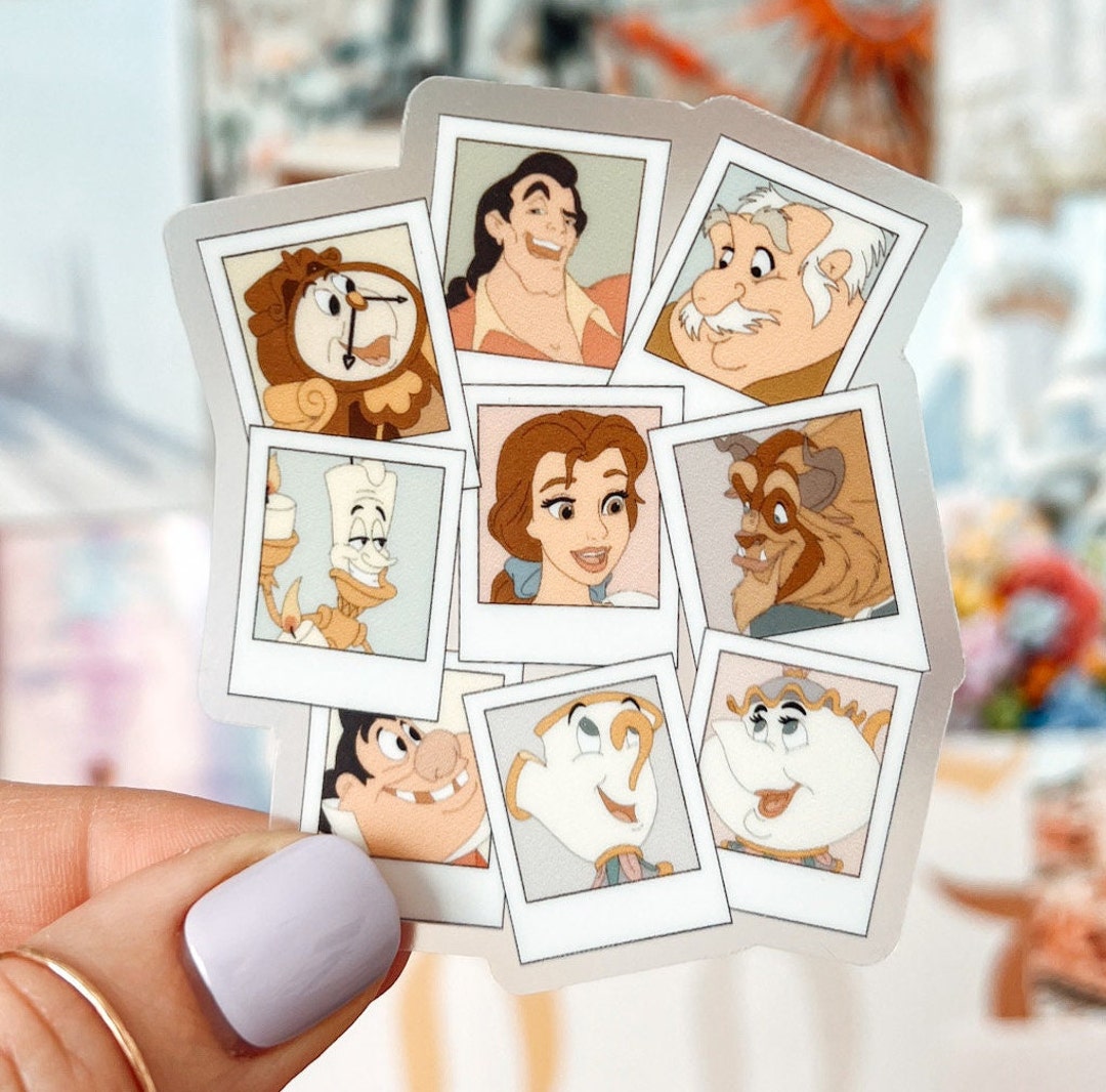 Beauty and the Beast Polaroid Transparent Sticker Beauty and the Beast ...