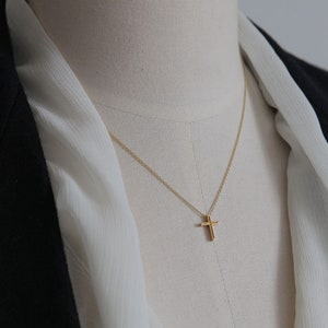 Agape Cross Necklace, 14K,18K Gold Cross Necklace, 14K,18K Gold Cross ...