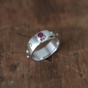 Marcus Rosary Ring Bold Silver Rosary Ring Sapphire - Etsy