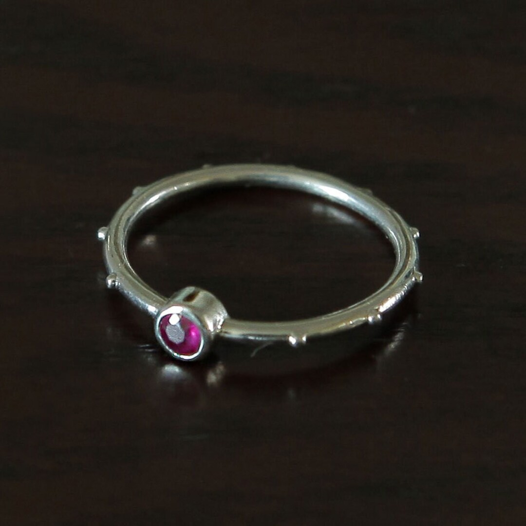 Rumino Sterling Silver Ruby Rosary Ring, Catholic Rosary, July ...
