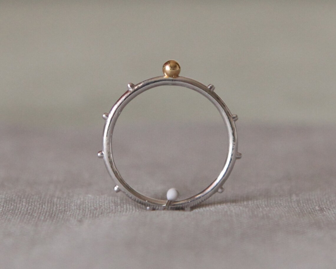 Troll Rosary Ring 14K 18K Gold Rosary Ring Round Rosary - Etsy