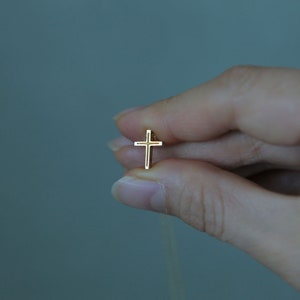 Agape Cross Necklace, 14K,18K Gold Cross Necklace, 14K,18K Gold Cross ...