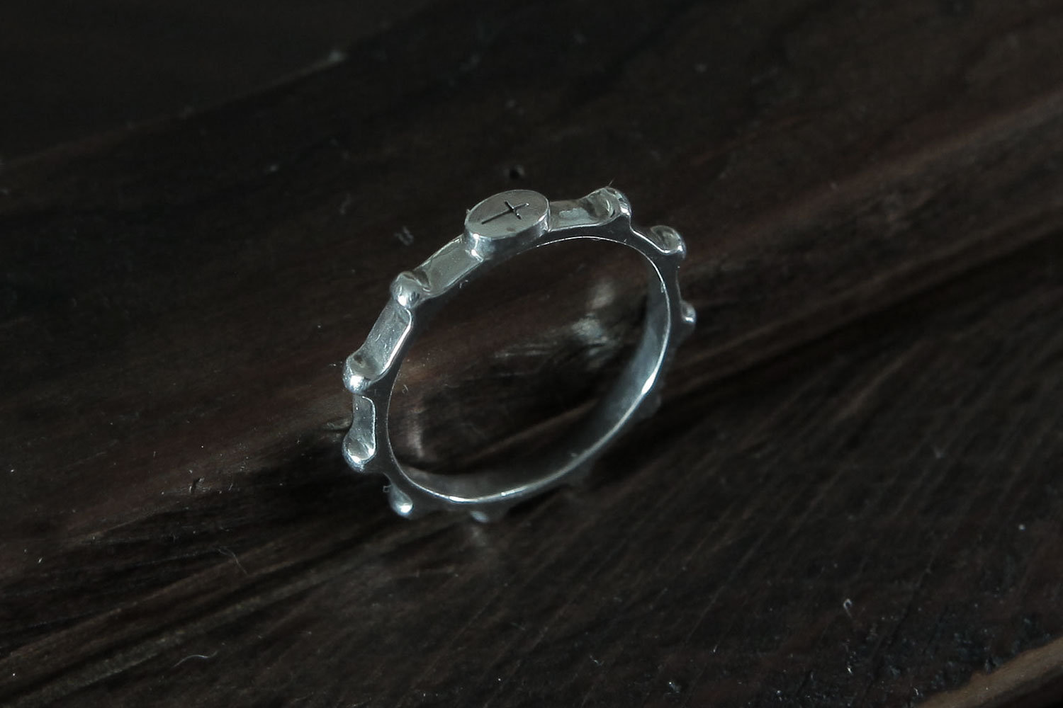 Rubio Rosary Ring Sterling Silver Cross Ring Silver Rosary | Etsy