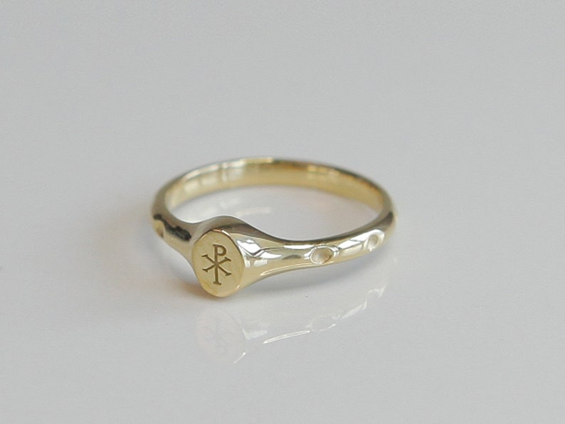 EZ Px Cross Tristan Gold Rosary Ring Chi Rho Ring X Rosary - Etsy
