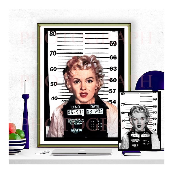 Marilyn Monroe Mugshot Digital - Etsy
