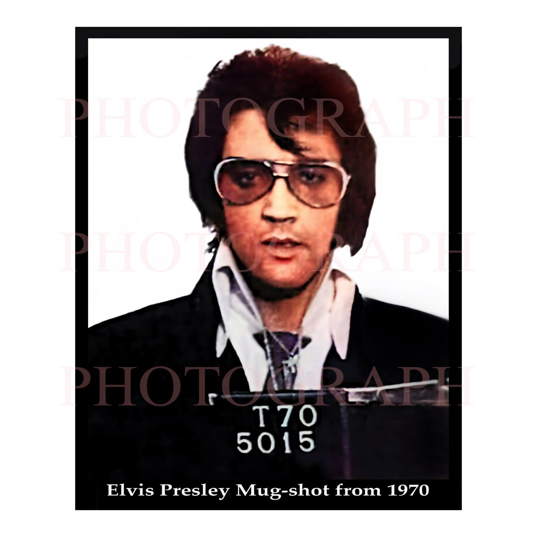 Elvis Presley Mugshot Police Mugshot Photo Digital - Etsy