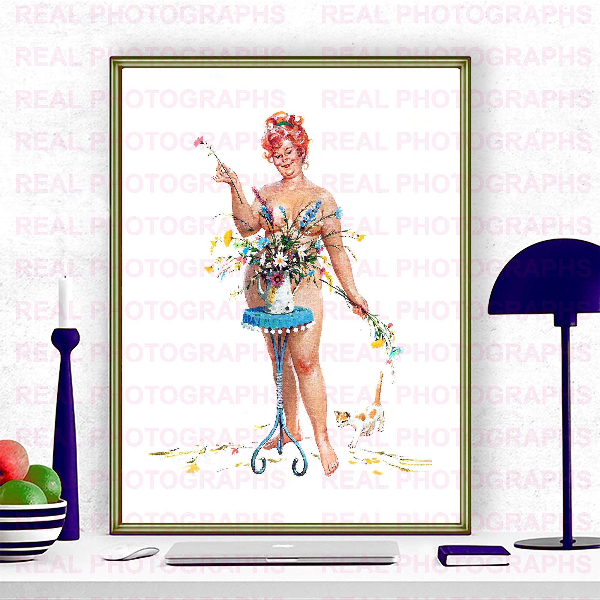 Hilda Florist Photo Print. Pinup Girl Duane Bryers Remastered - Etsy