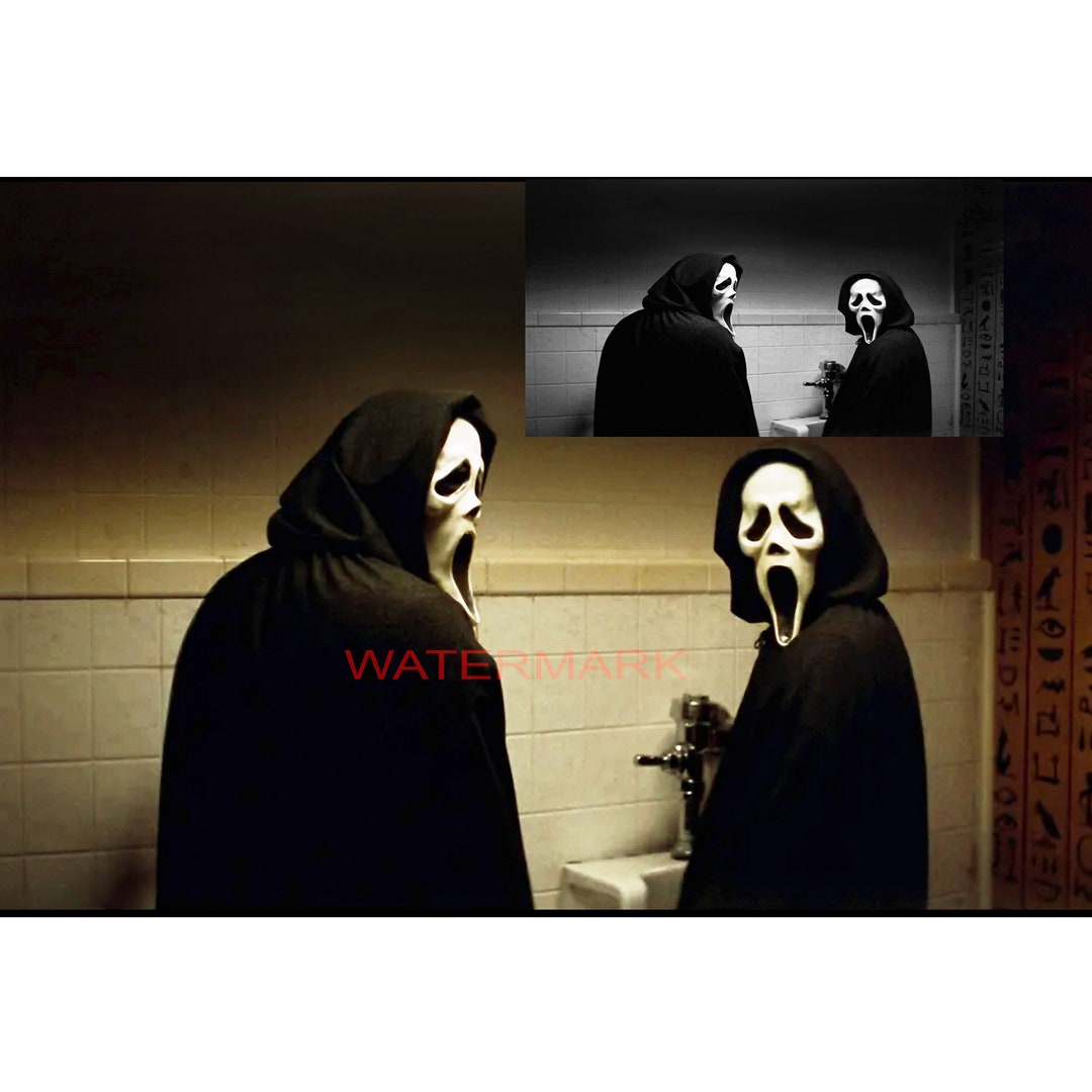 Scream Movie Bathroom Ghostly Face Halloween Horror Film Movie Print ...