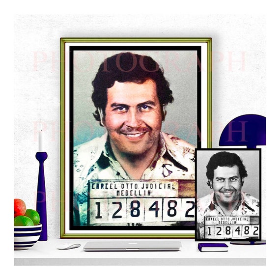PABLO ESCOBAR USA Police Mugshot Photo Digital Reproduction - Etsy UK