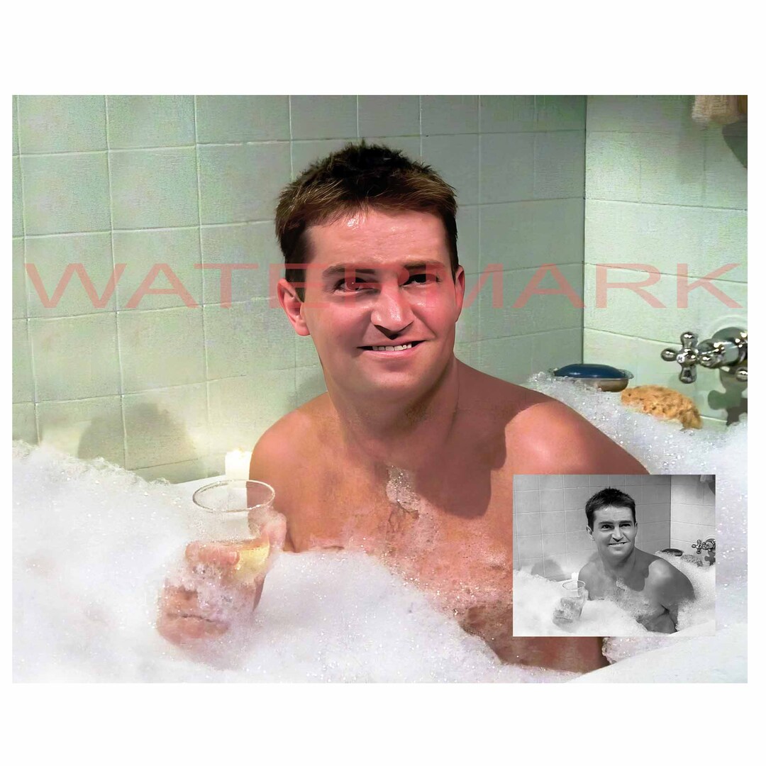 Chandler in the Bubble Bath Friends Awkward Bathtub A New Clear AI ...