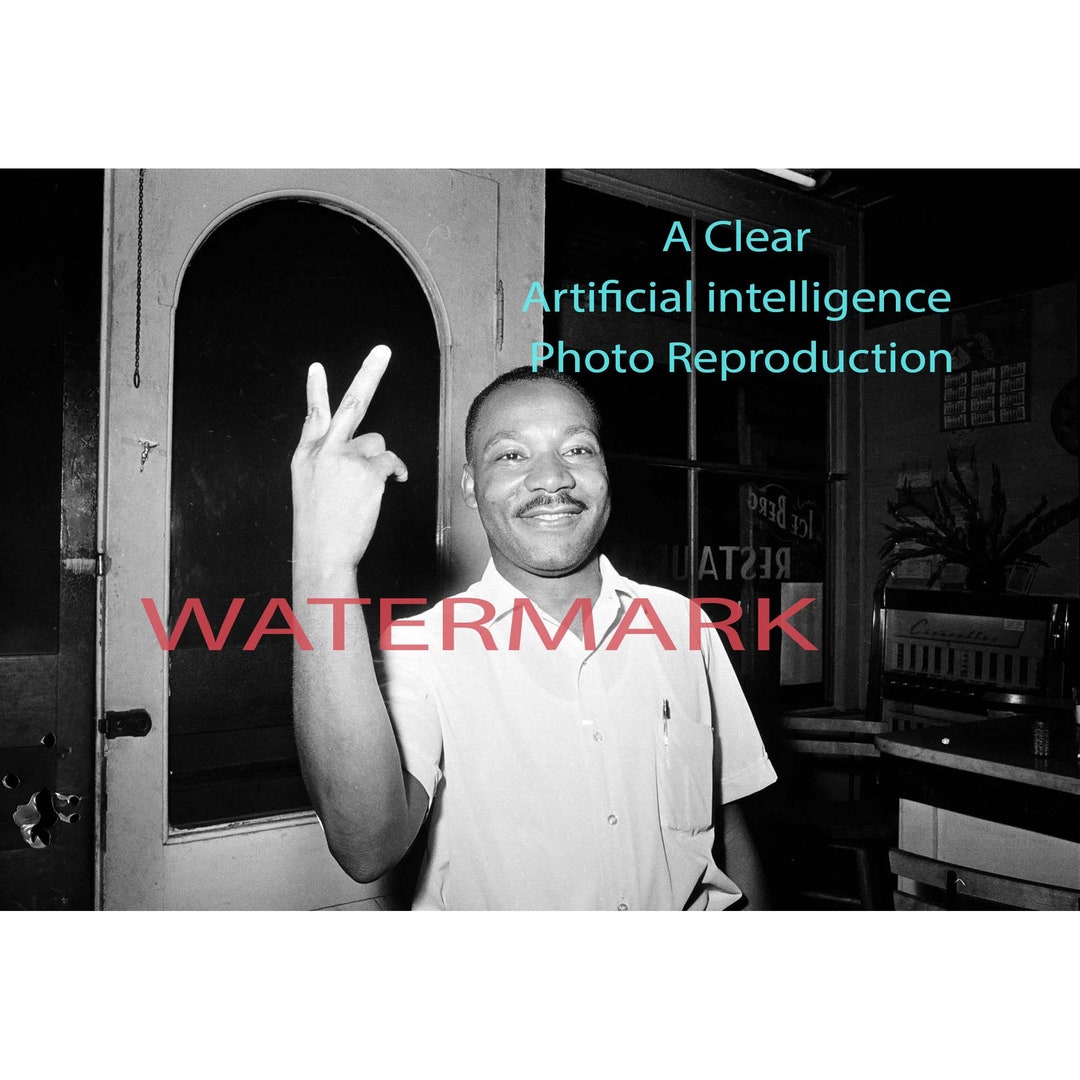Martin Luther King Giving the Fingers Civil Rights A Clear AI Photo ...