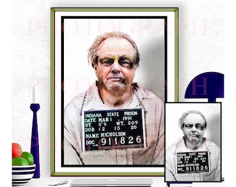 Jack Nicholson Mugshot Actor Celebrity Movie Shot Police Mugshot Photo ...