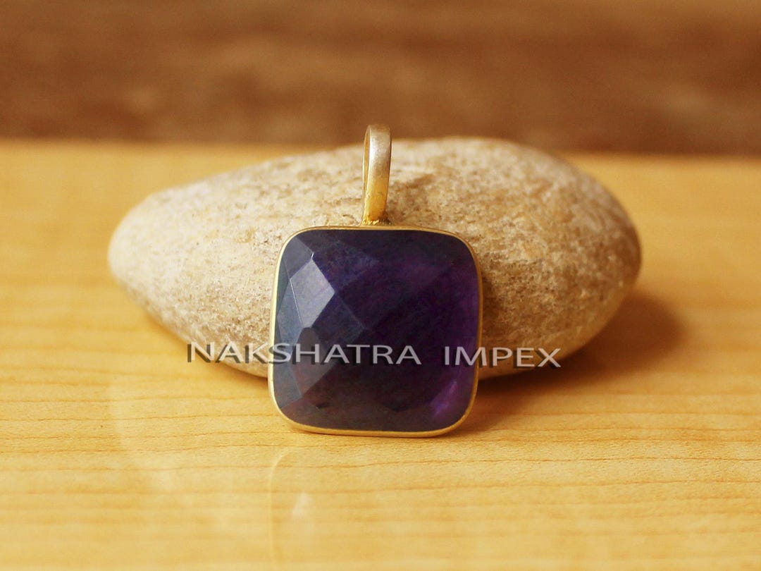 Amethyst Hydro Quartz Cushion Square Checker Cut 925 Sterling Silver ...