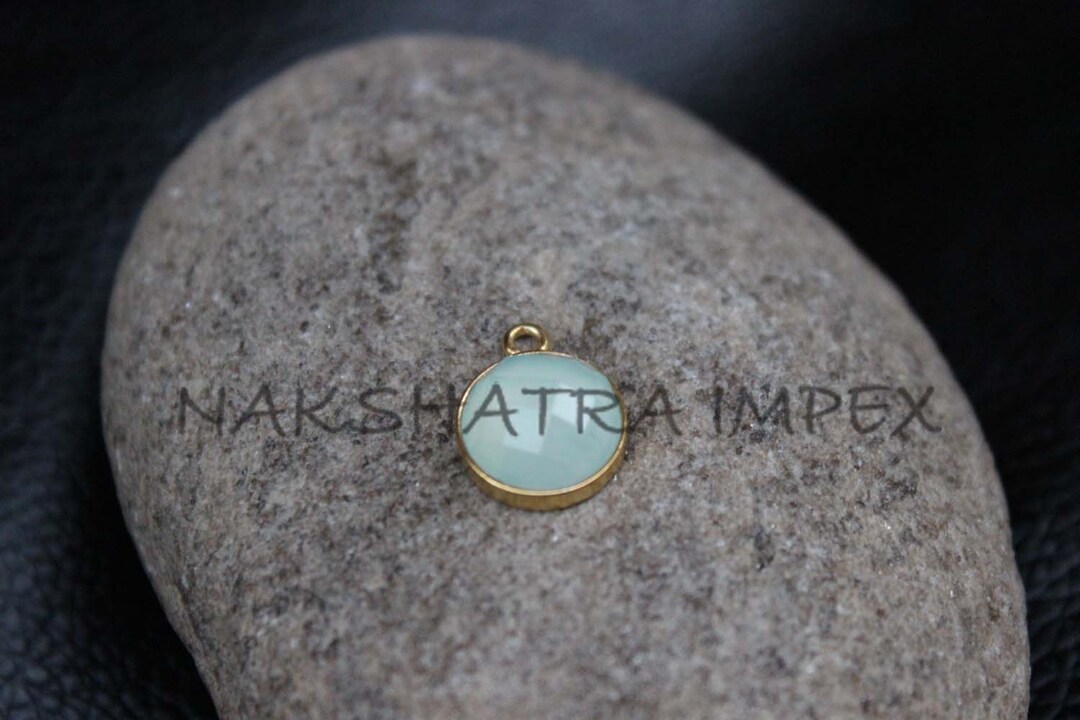 Aqua Hydro Quartz 10mm Round Checker Cut 925 Sterling Silver Gold ...