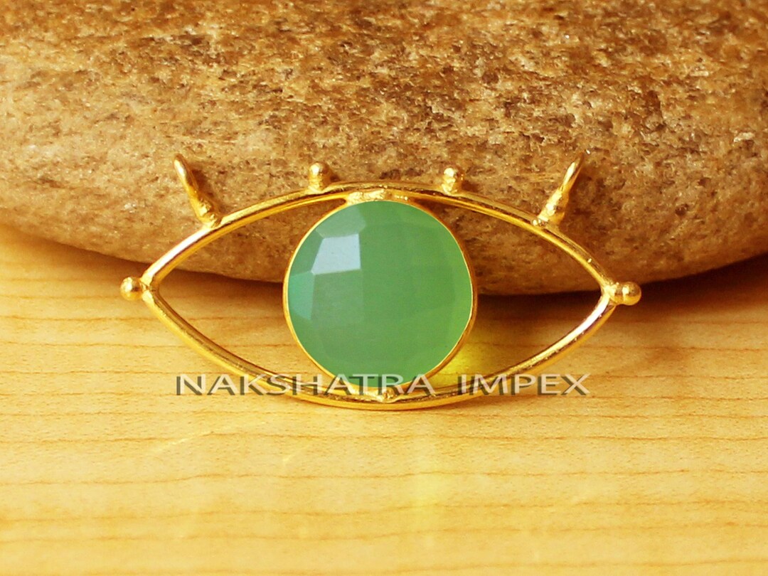 Parrot Green Hydro Quartz Round Checker Cut Gemstone Marquise Evil Eye ...