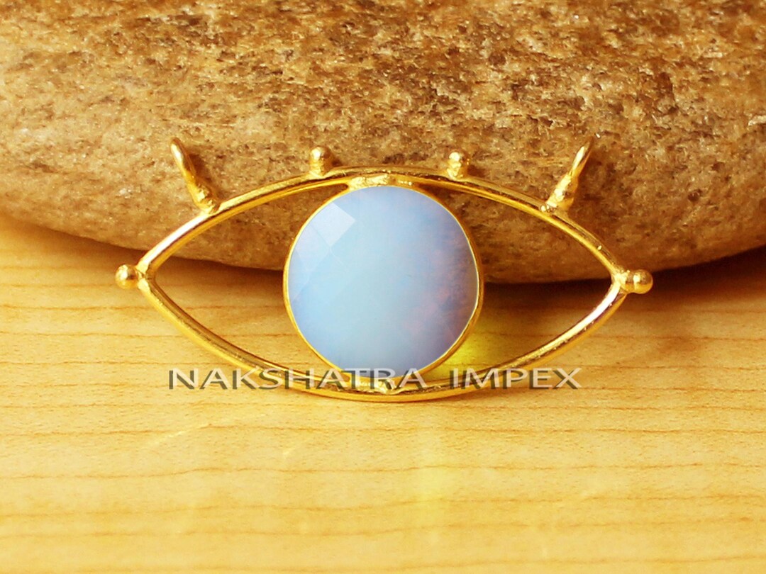 Opalite Hydro Quartz Round Checker Cut Gemstone Marquise Evil Eye Fine ...