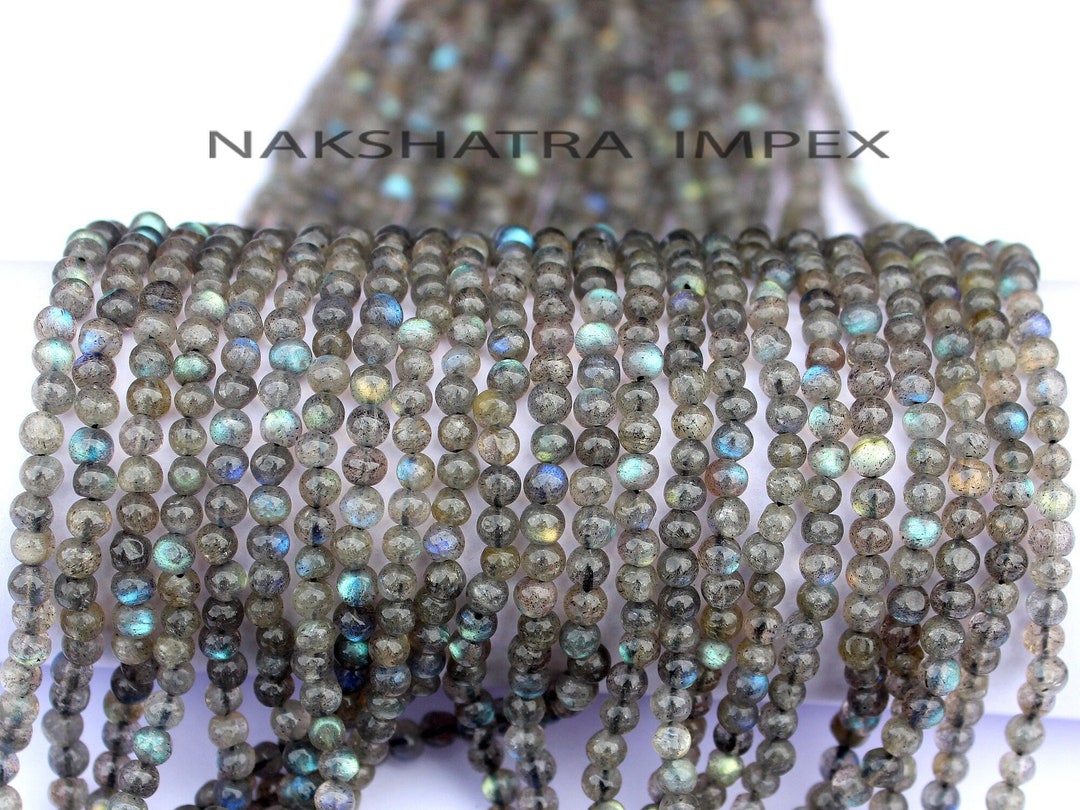 AA+ Quality Natural Blue Green Purple Labradorite Round Beads Superior ...
