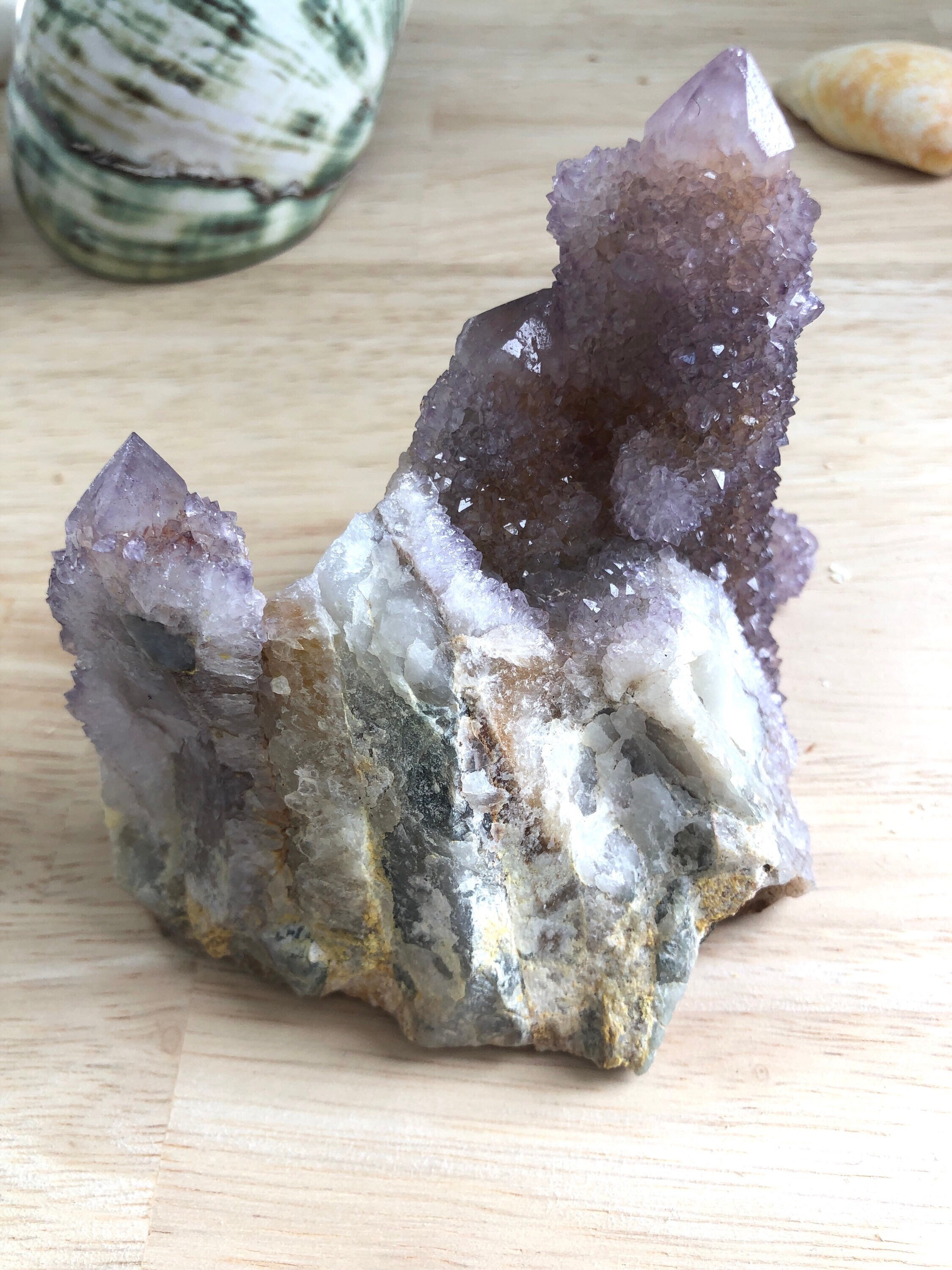 Gorgeous Spirit Amethyst Cluster With Some Ametrine / Citrine - Etsy