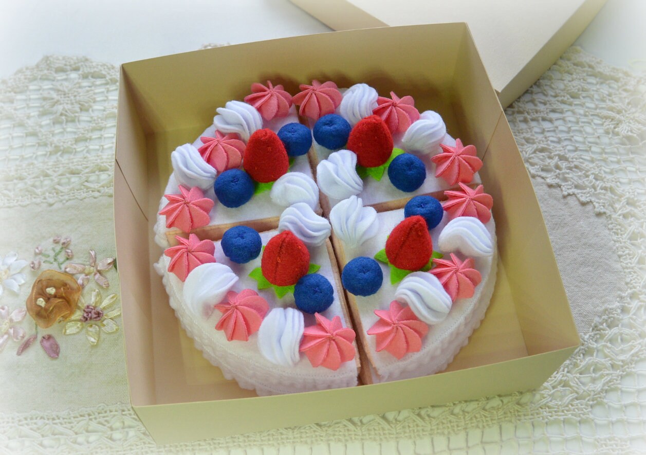 Play Cake Cake Play Set Felt Cake Learning Toys - Etsy