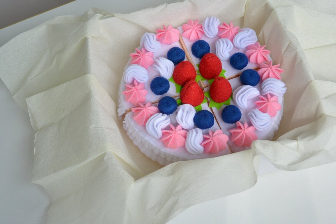 Play Cake Cake Play Set Felt Cake Learning Toys - Etsy