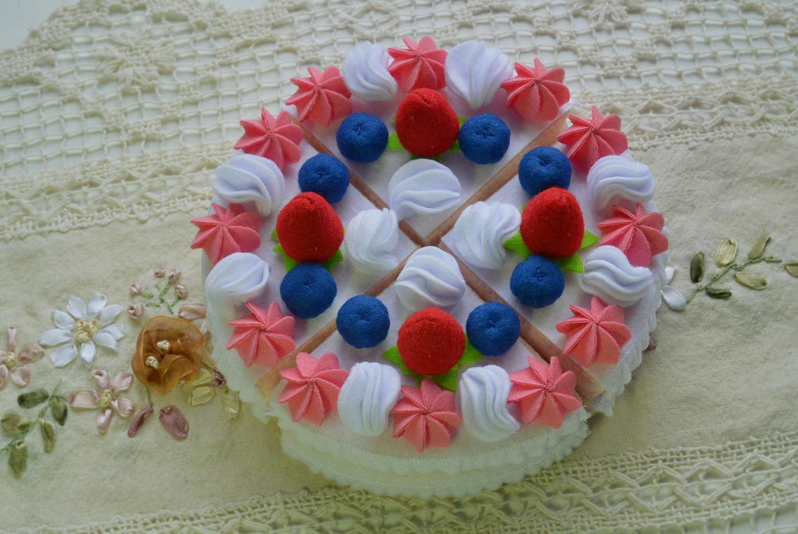 Play Cake Cake Play Set Felt Cake Learning Toys - Etsy