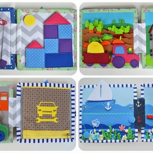 Personalised Quiet Book - Fabric Busy Book, Educational Toddler Toy ...