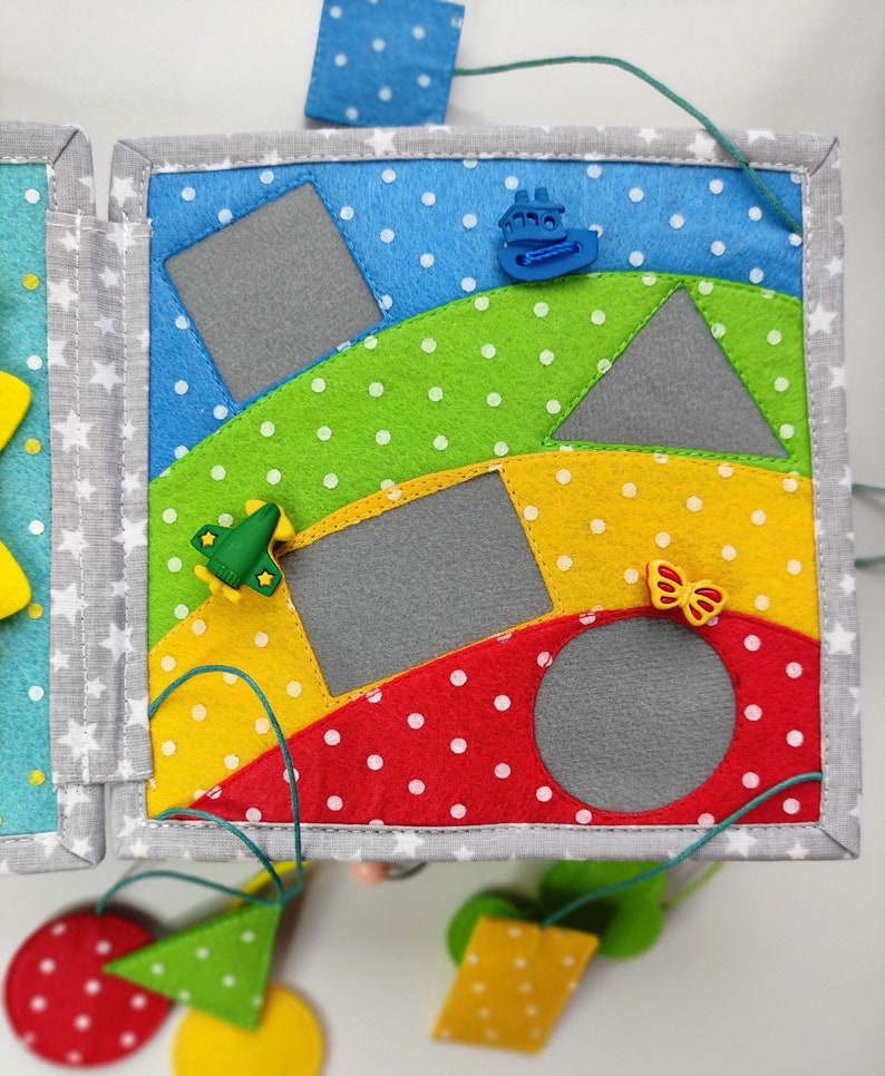 Quiet Book, 8 Educational Pages, for Child's Development From Birth to ...