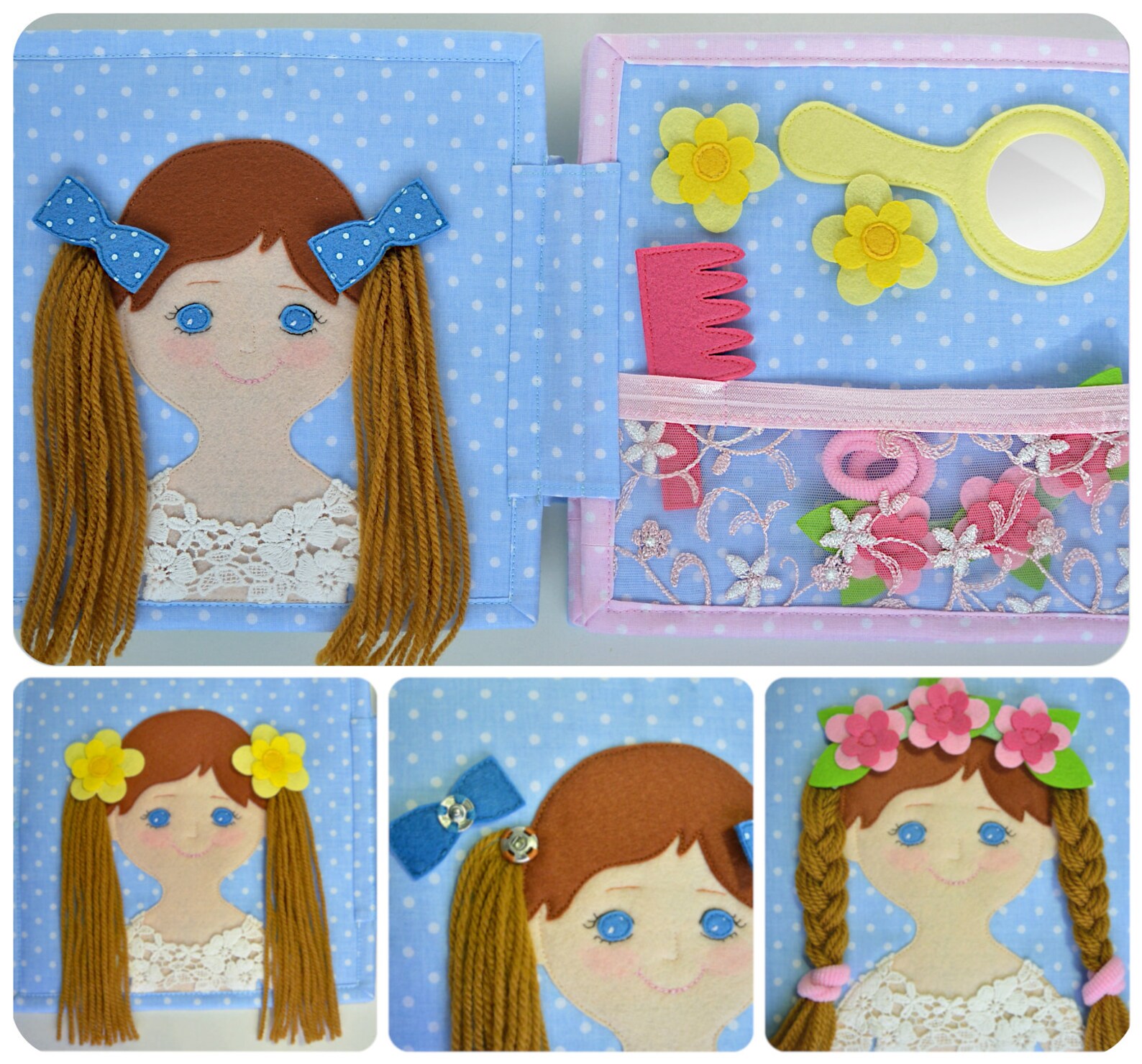 Quiet Book Busy Book Paper Doll Dressing Montessori - Etsy
