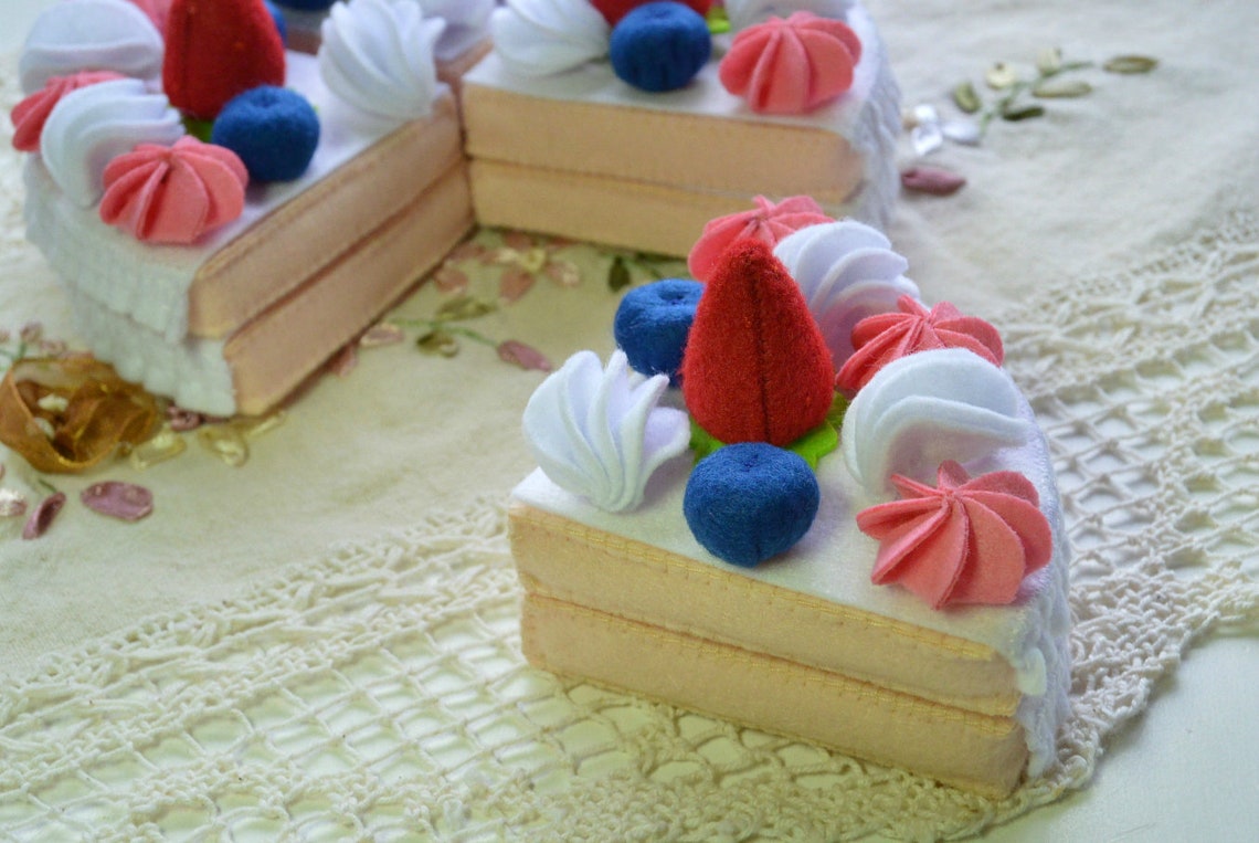 Play Cake Cake Play Set Felt Cake Learning Toys - Etsy