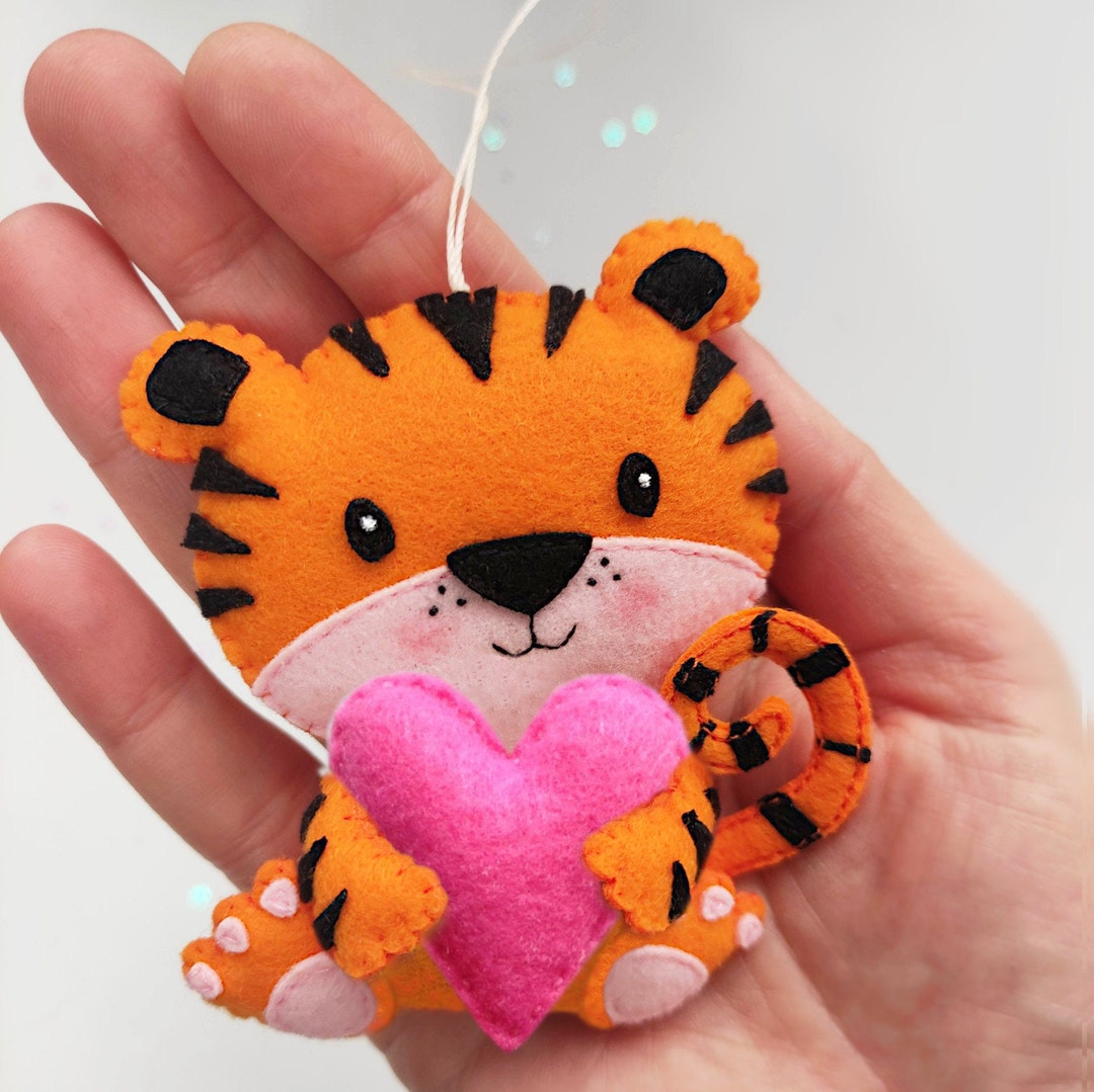 CUSTOM-MADE Tiger From Felt - a Cute Romantic Personalised Gift - Etsy