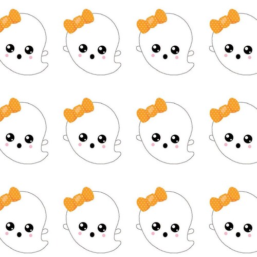 Kawaii Ghost Royal Icing Transfer Template - Etsy