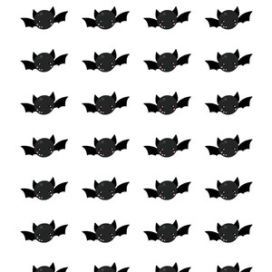 Kawaii Bat Royal Icing Transfer Template - Etsy Canada