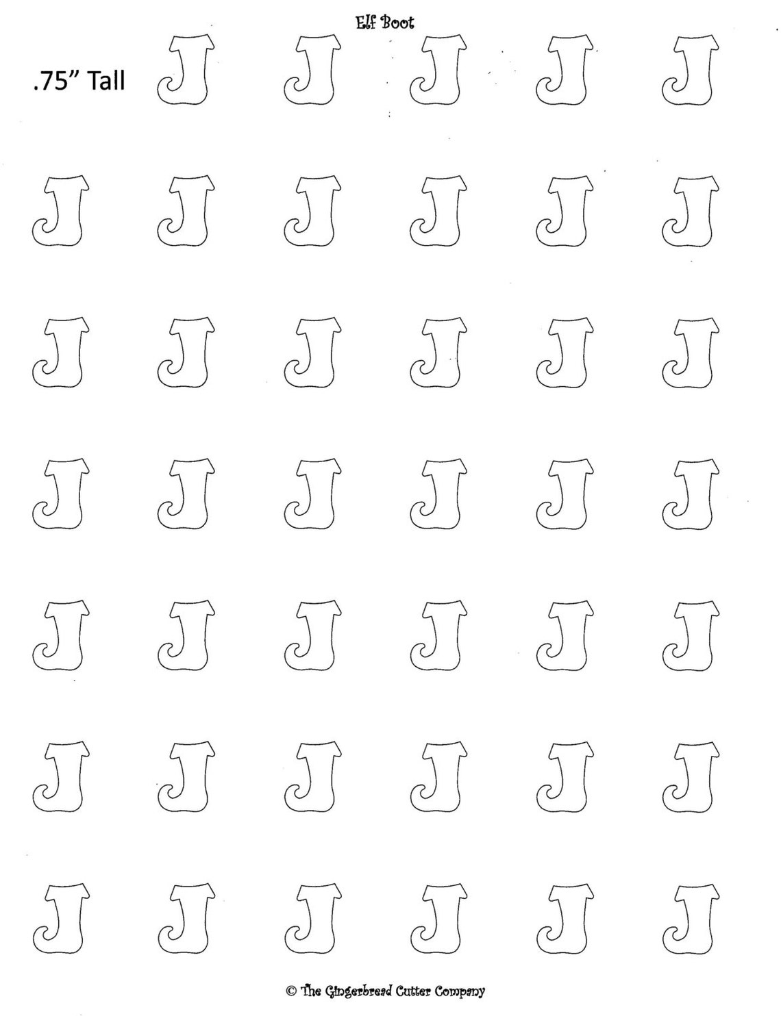 Elf Boot Royal Icing Transfer Template - Etsy