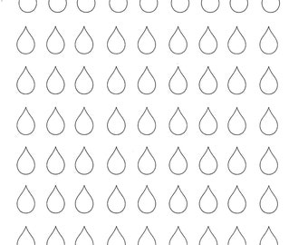 Raindrop Template Printable Free