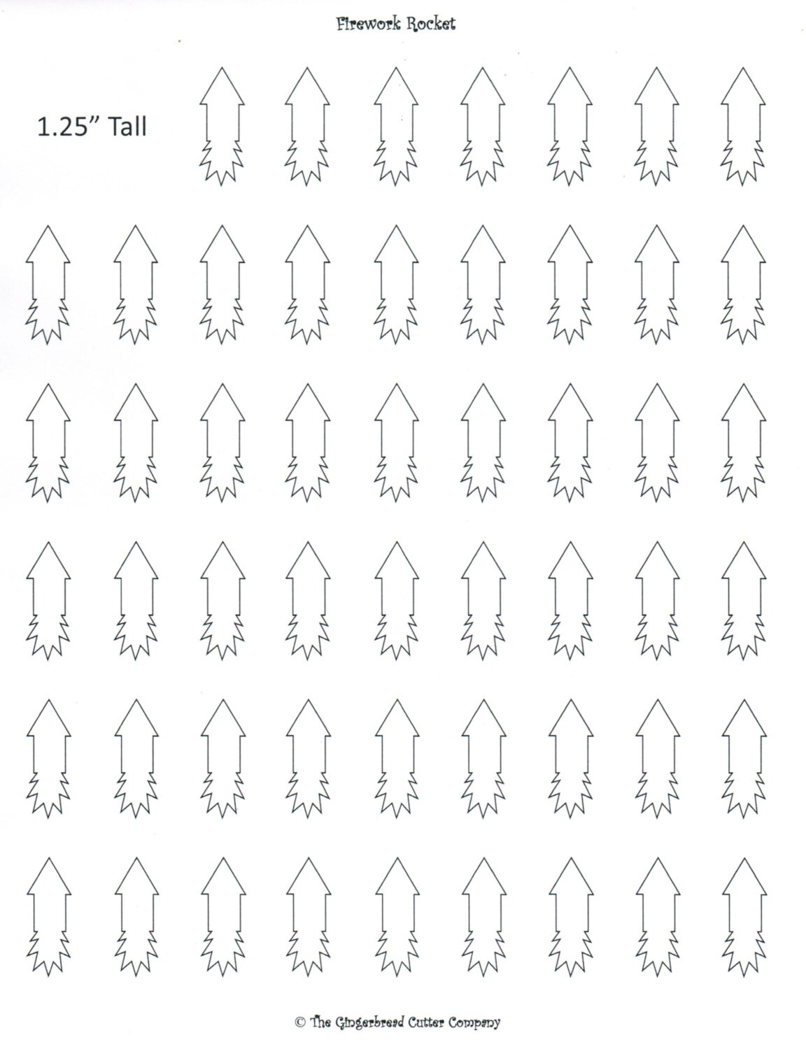 Firework Rocket Royal Icing Transfer Template - Etsy